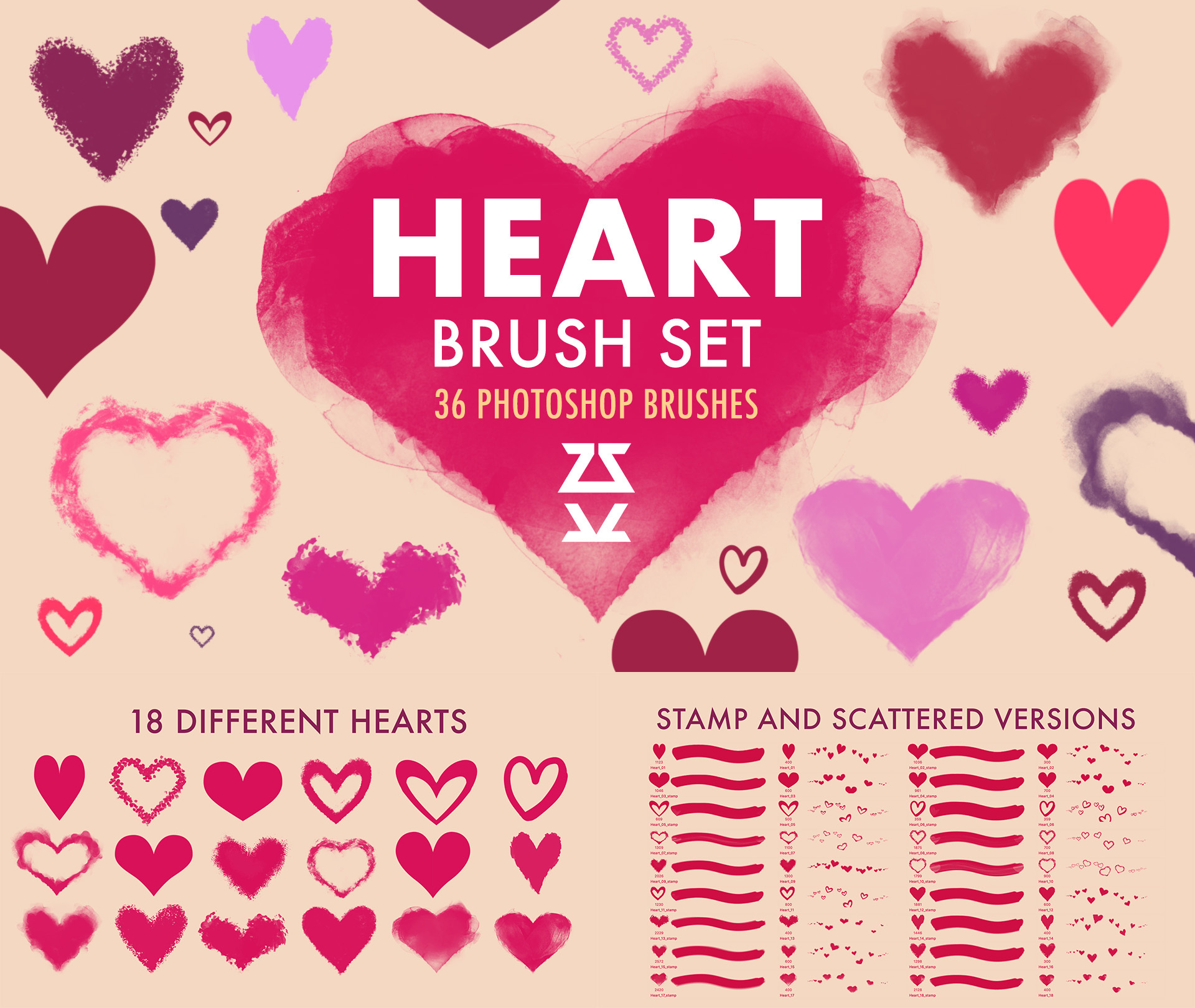 Heart Brush Set by ZsoltKosa on DeviantArt