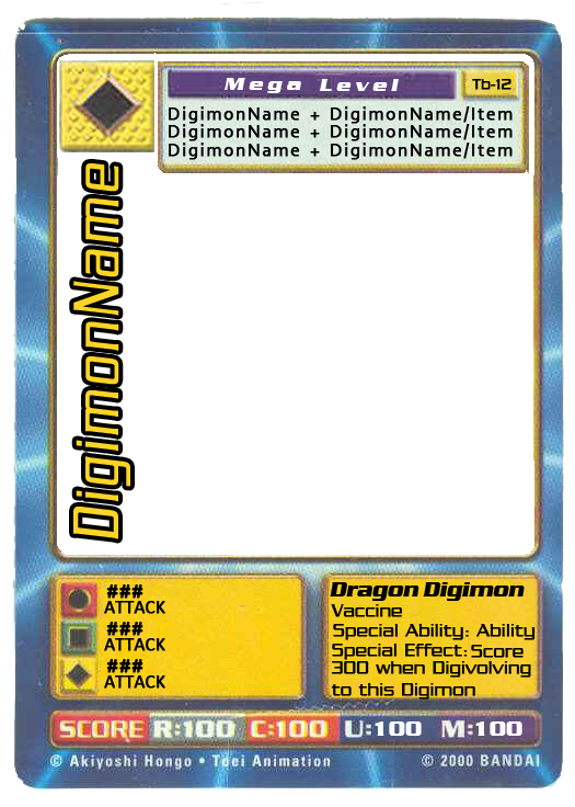 Digimon Digi Battle CCG Blank Card PSD by digitaleva on DeviantArt