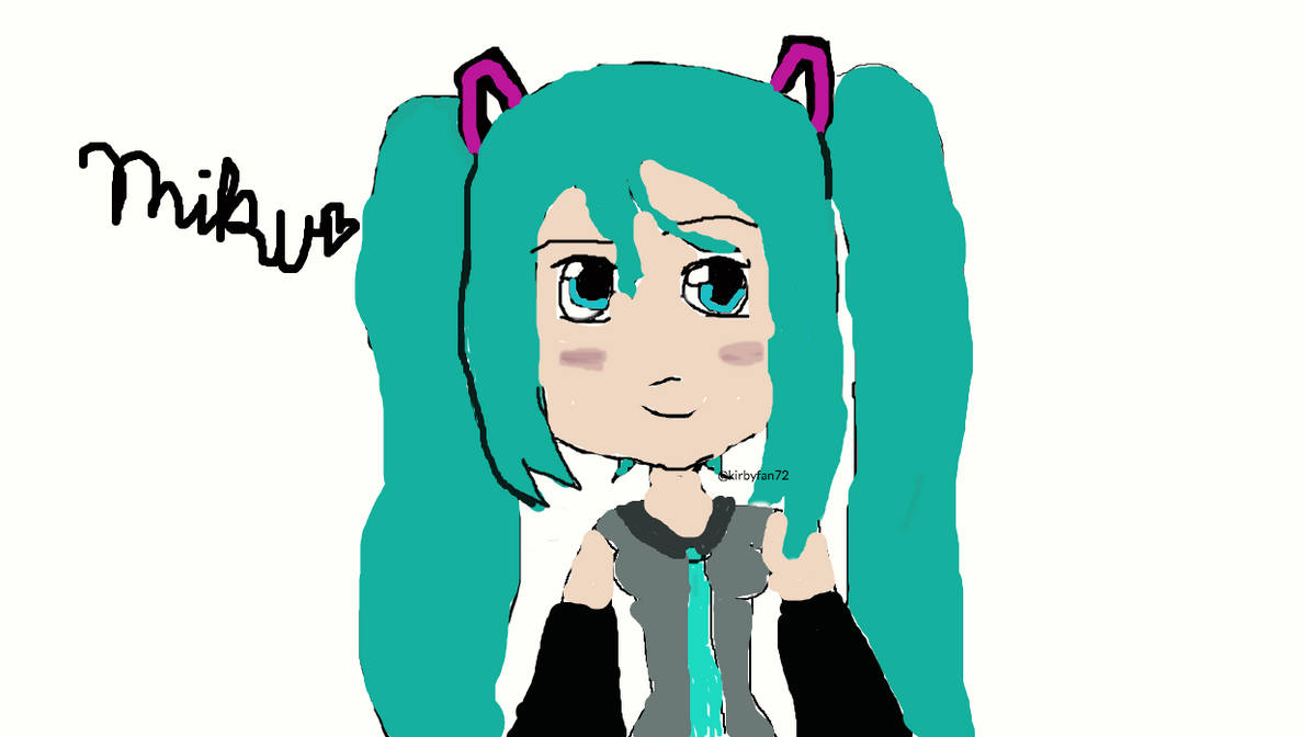 Another Digi art. (Hatsune Miku) by kirbyfan72 on DeviantArt