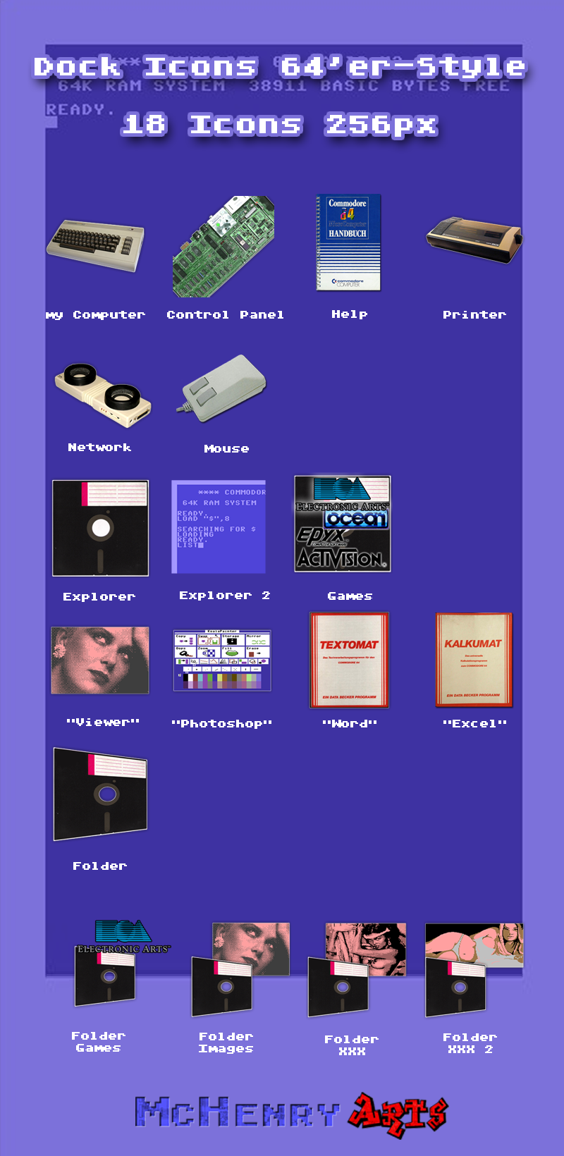 Dock Icons C64-Style Part 1 by mchenry on DeviantArt
