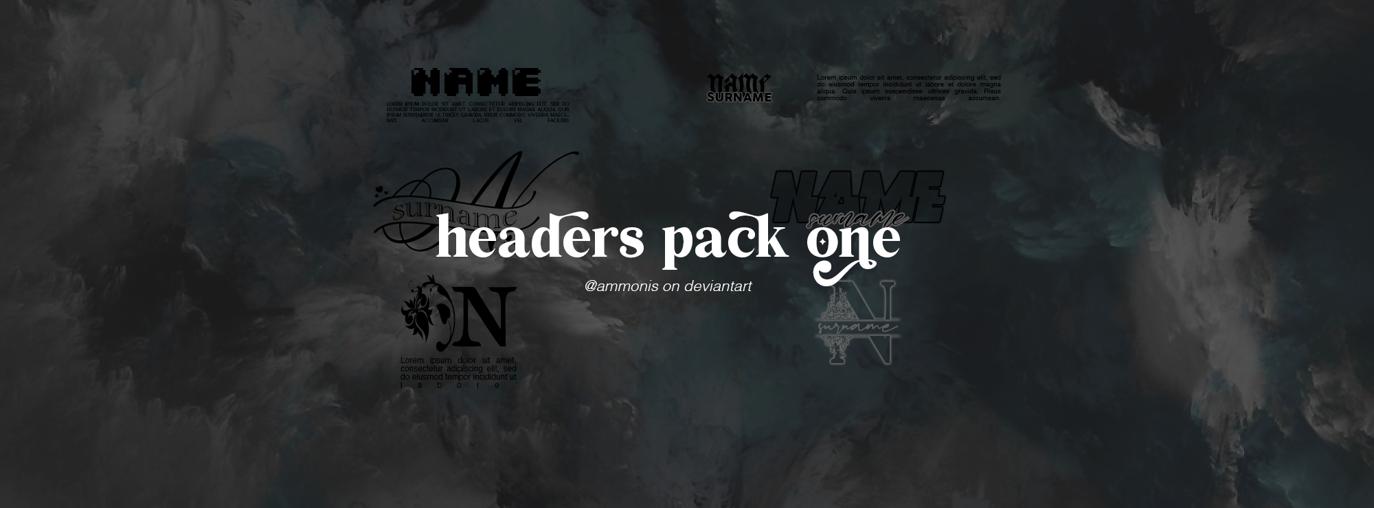 headers pack one | by @ammonis by ammonis on DeviantArt