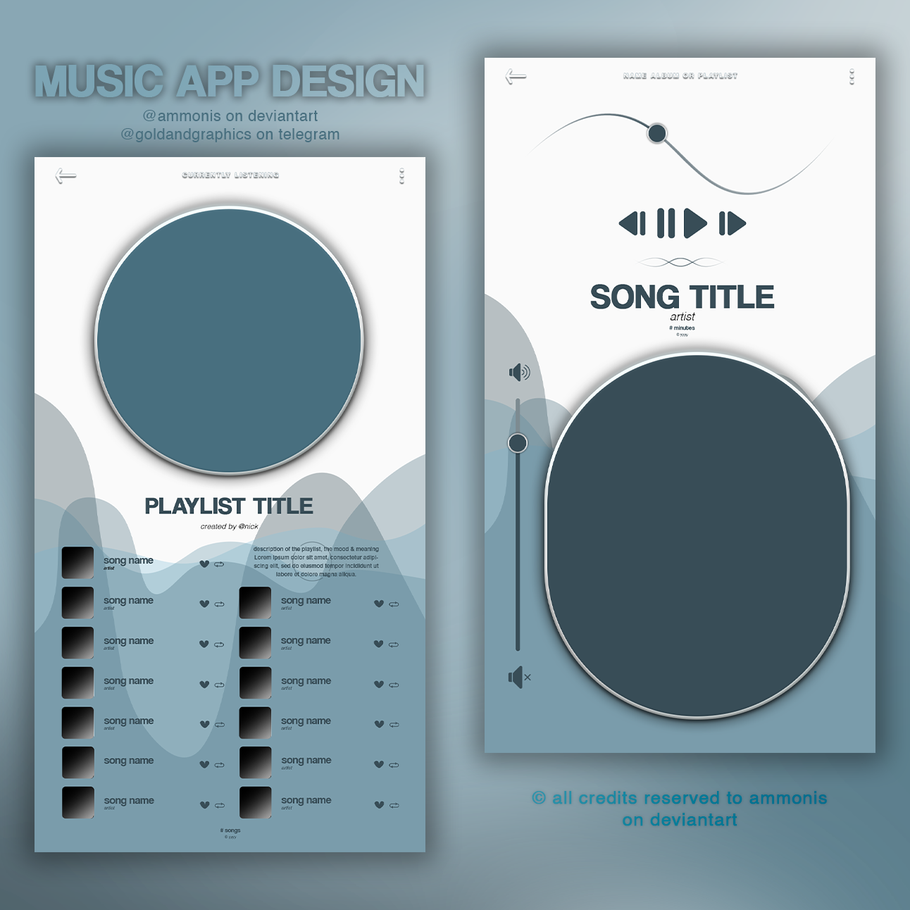 psd : music app pack (template) | by ammonis by ammonis on DeviantArt