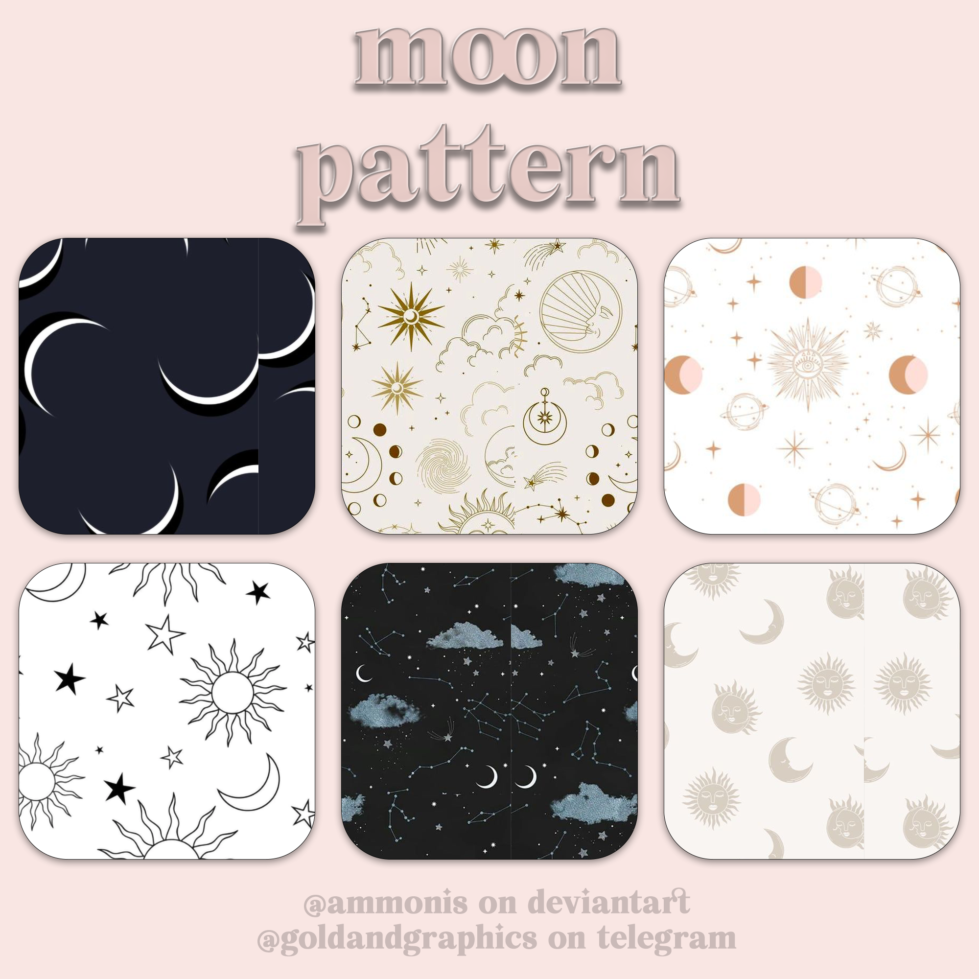 moon patterns | by @ammonis by ammonis on DeviantArt