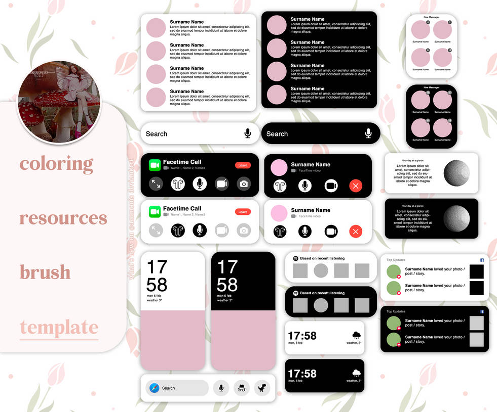 widgets template : 2 | ammonis by ammonis on DeviantArt