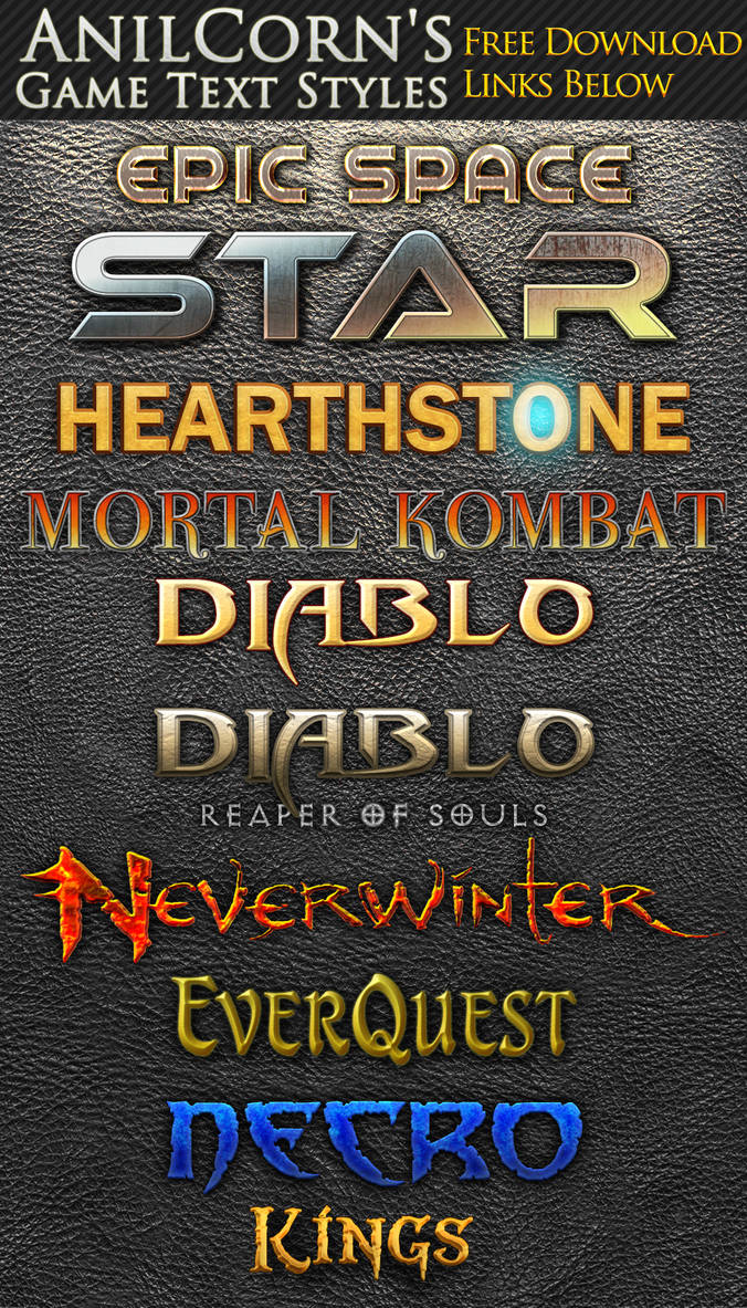 Anilcorns Game Text Styles by AnilCorn on DeviantArt