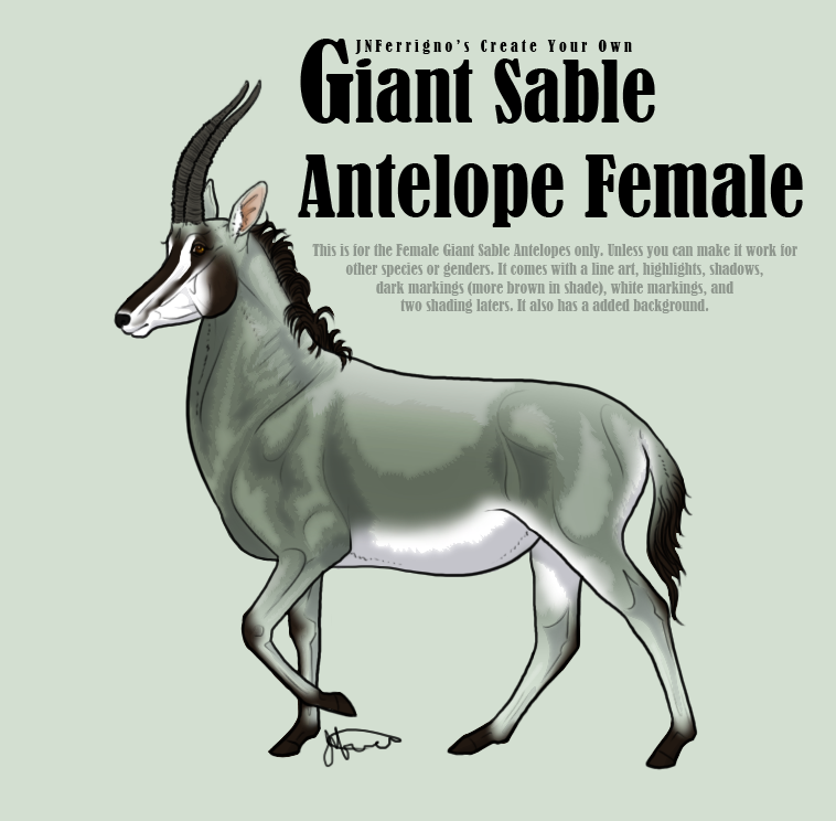 CYO Giant Sable Antelope by JNFerrigno on DeviantArt