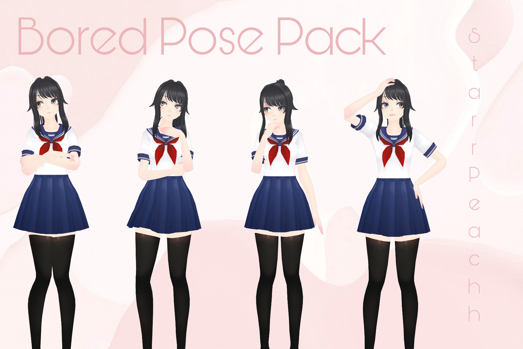Bored Pose Pack - StarrPeachh / MMD by StarrPeachh on DeviantArt