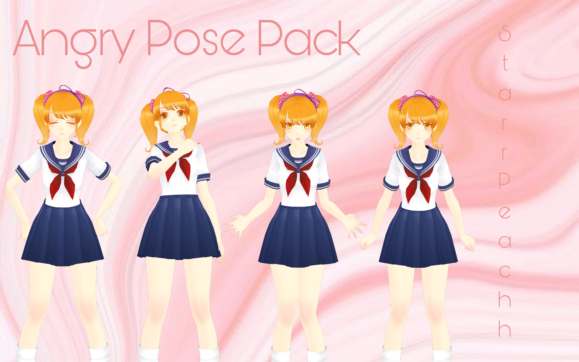 Angry Pose Pack - StarrPeachh / MMD by StarrPeachh on DeviantArt