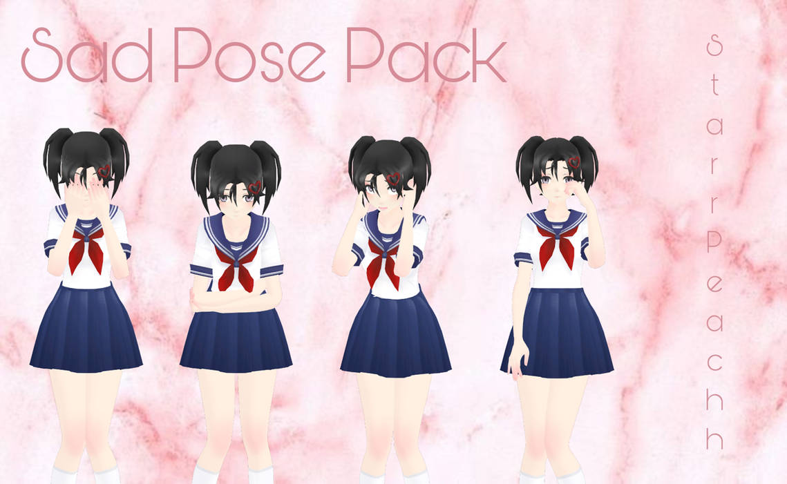 Sad Pose Pack - StarrPeachh / MMD by StarrPeachh on DeviantArt