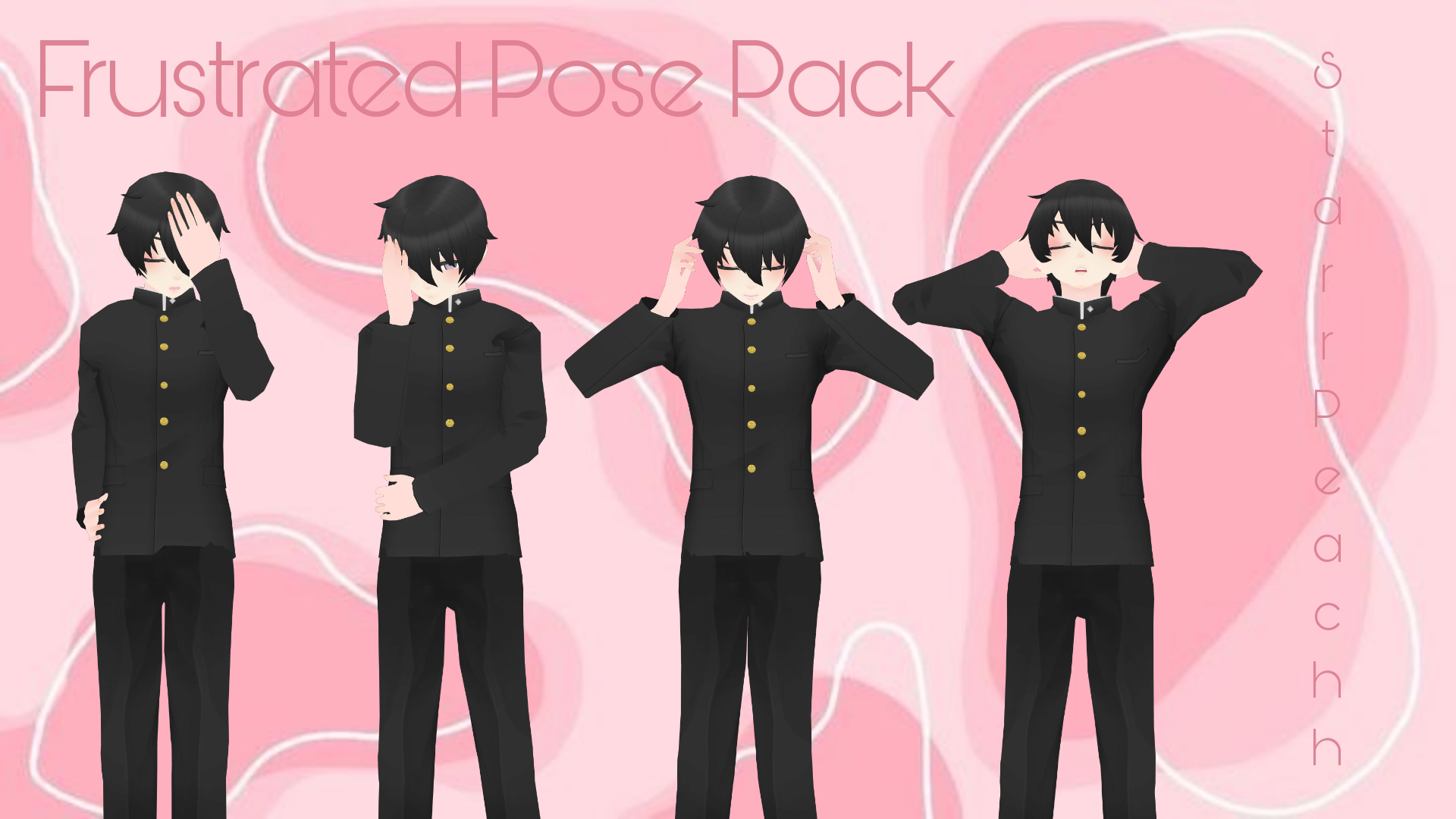 Frustrated Pose Pack - StarrPeachh / MMD by StarrPeachh on DeviantArt