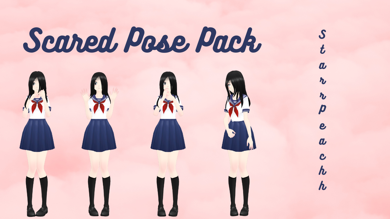 Scared Pose Pack - StarrPeachh / MMD by StarrPeachh on DeviantArt