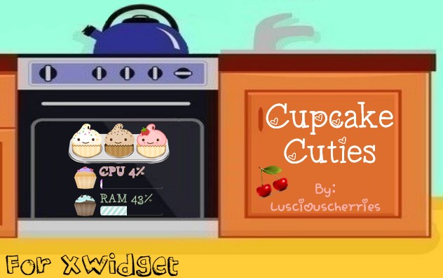 Cupcake Cuties CPU + RAM for XWidget by Lusciouscherries on DeviantArt