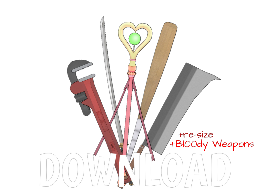 YANDERE SIMULATOR WEAPONS DL+ by odayakaamai on DeviantArt