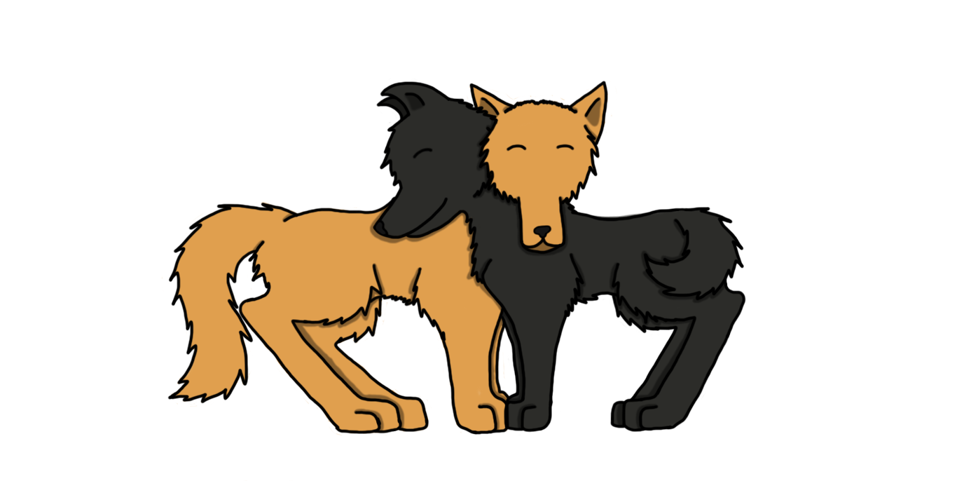 Two Wolves Hugging by SpiritWolf1234 on DeviantArt