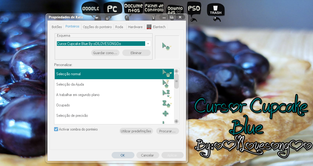 Cursor Cupcake Blue By Ooilovesongoo On Deviantart
