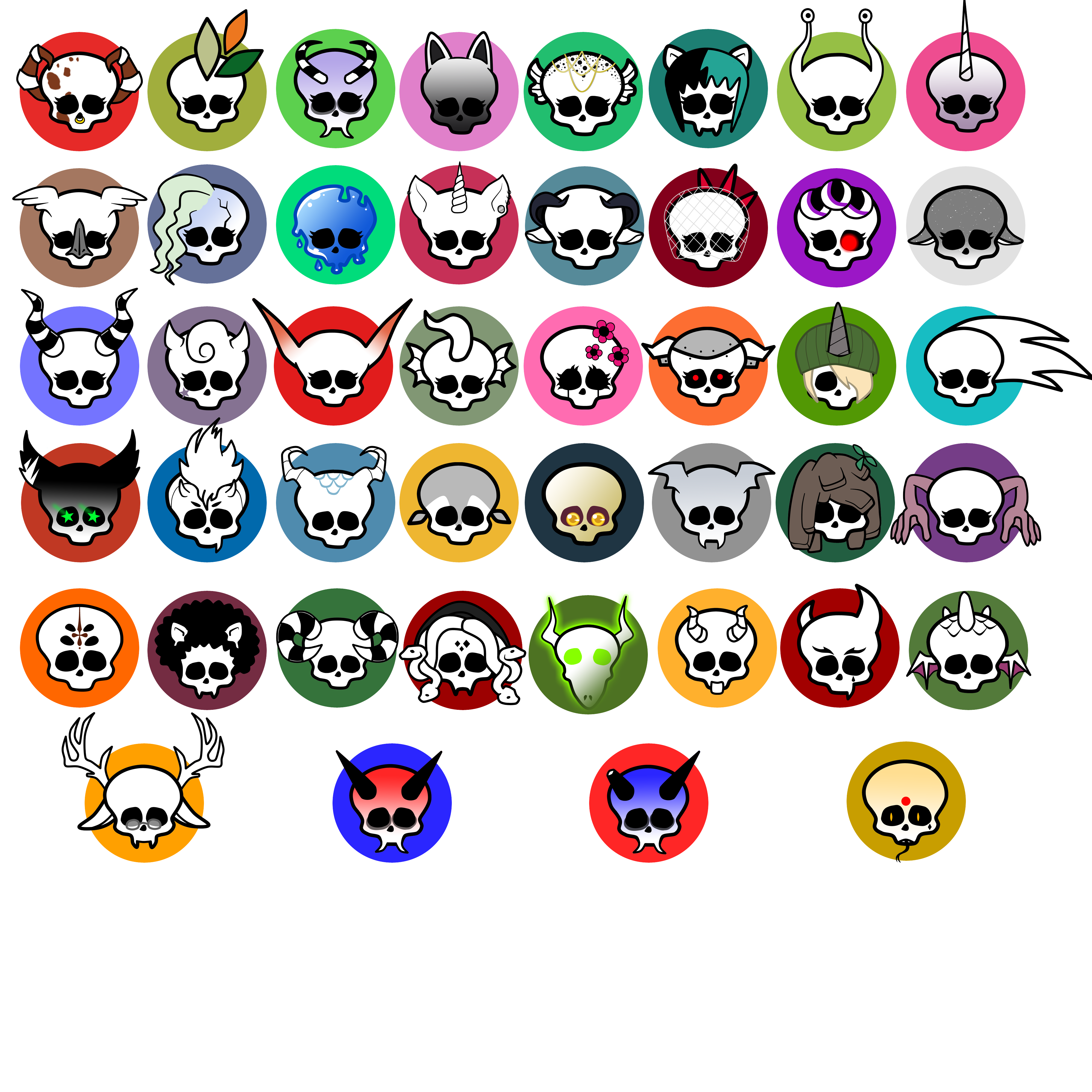 Skulls and Skullettes by bigrika on DeviantArt