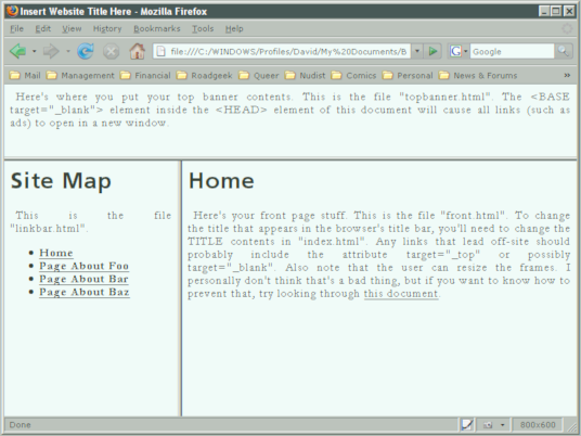 Basic HTML Frames Tutorial by vidthekid on DeviantArt