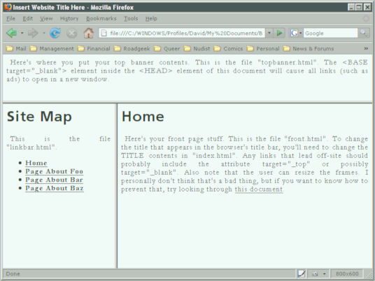 Basic HTML Frames Tutorial by vidthekid on DeviantArt