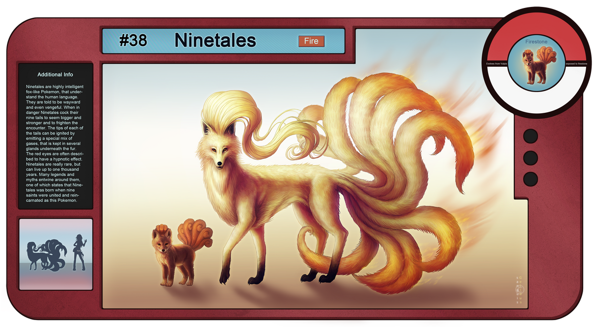 Pokedex: Ninetales by JoJoesArt on DeviantArt