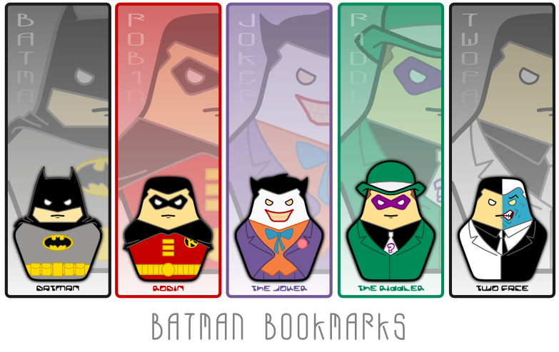 Batman Bookmarks by TriCornDesign on DeviantArt