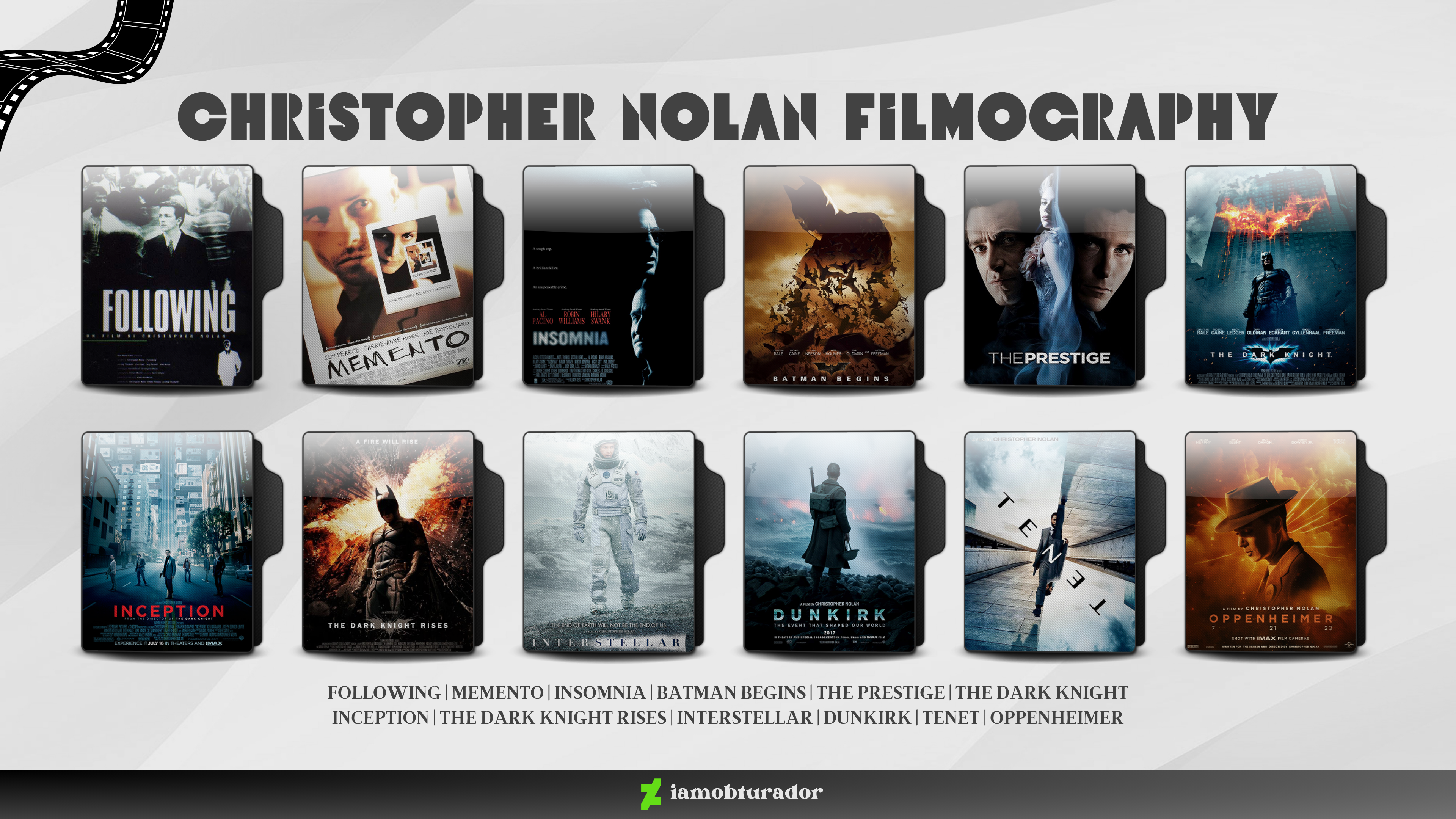 Christopher Nolan Filmography | Folder Icon Pack by iamobturador on ...
