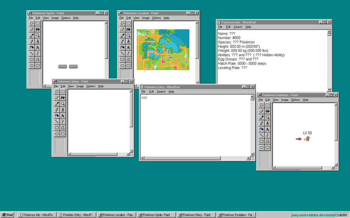 Windows 95 Style Pokedex Entry Template by joey-and-rattata on DeviantArt