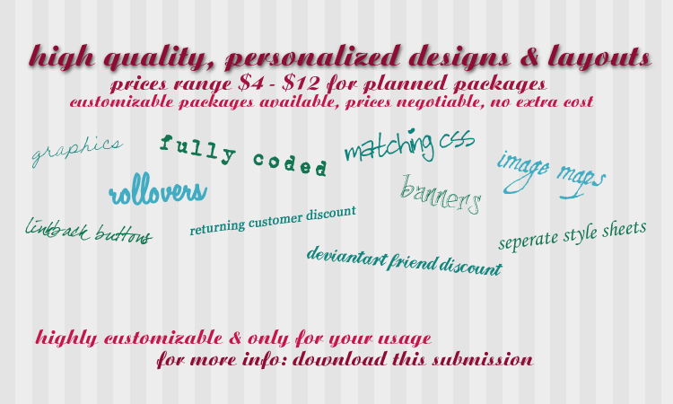 Personalized Designs + Layouts by SkylineIllusions on DeviantArt