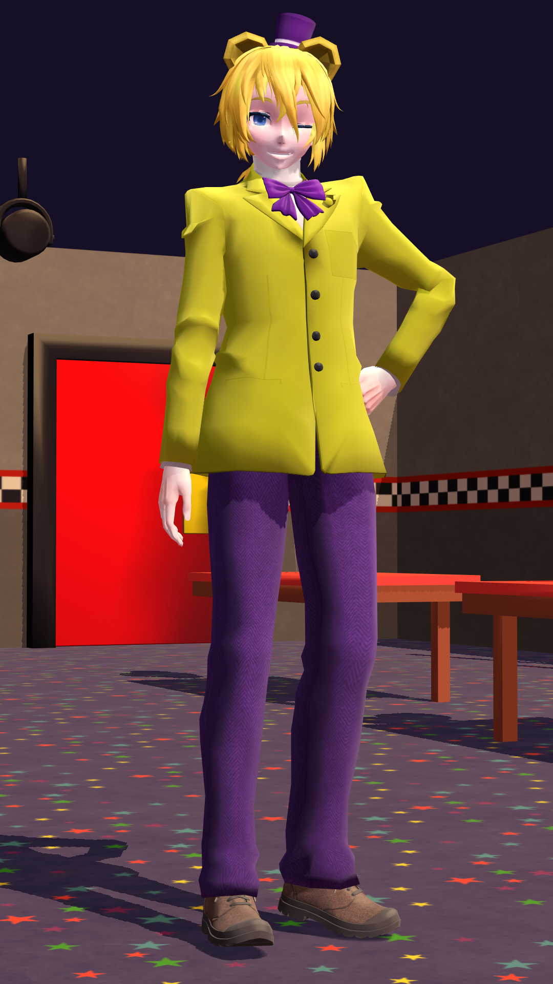 MMD x FNAF Fredbear (model dl) by EmmaKamilowski on DeviantArt