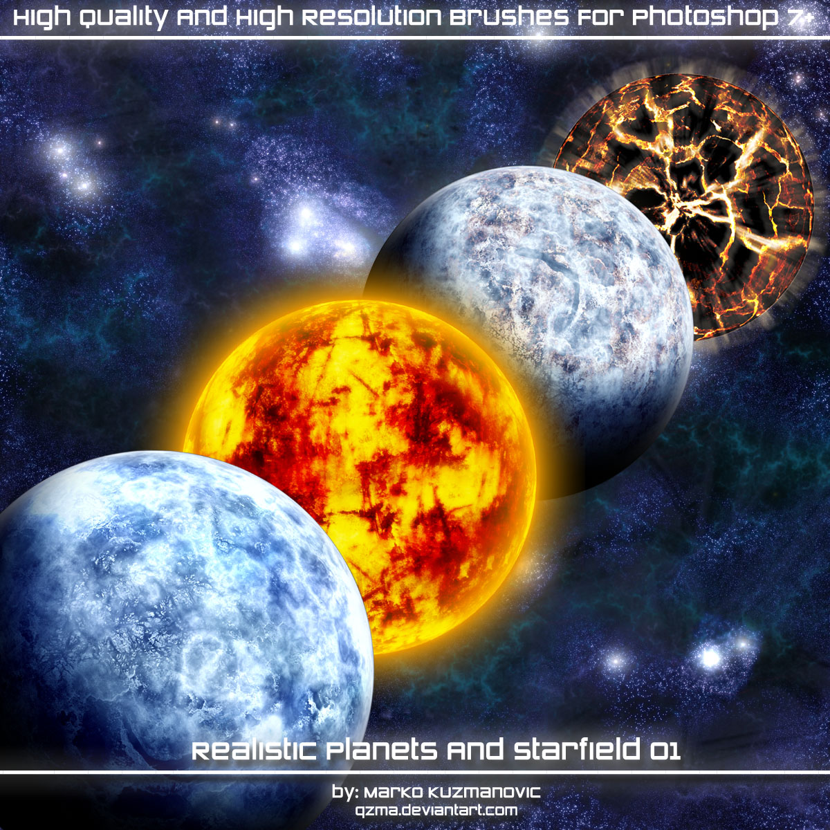Realistic Planets + Starfield by Qzma on DeviantArt