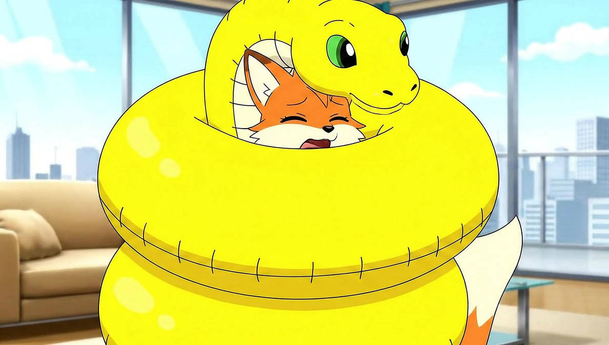 Fox with inflatable snake IA video (31) by delta-28 on DeviantArt