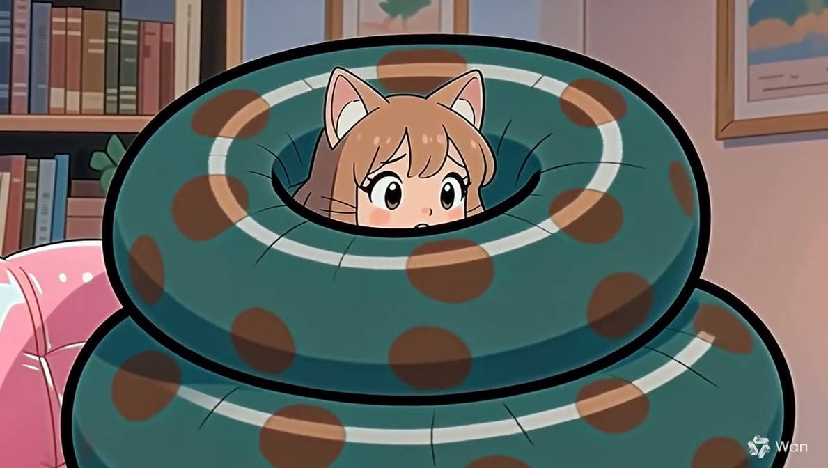 New ver. Neko vs inflatable snake AI video # 9 by delta-28 on DeviantArt