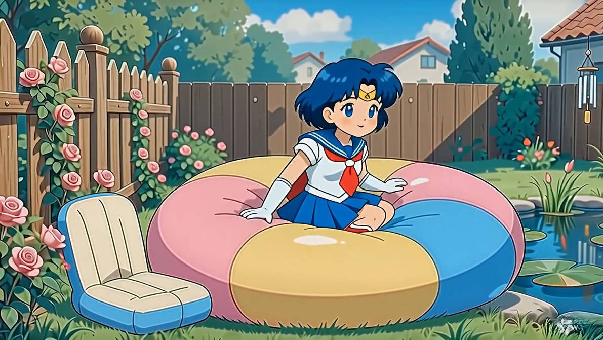 New Ver. Sailor Mercury vs Beach Ball AI video #15 by delta-28 on ...