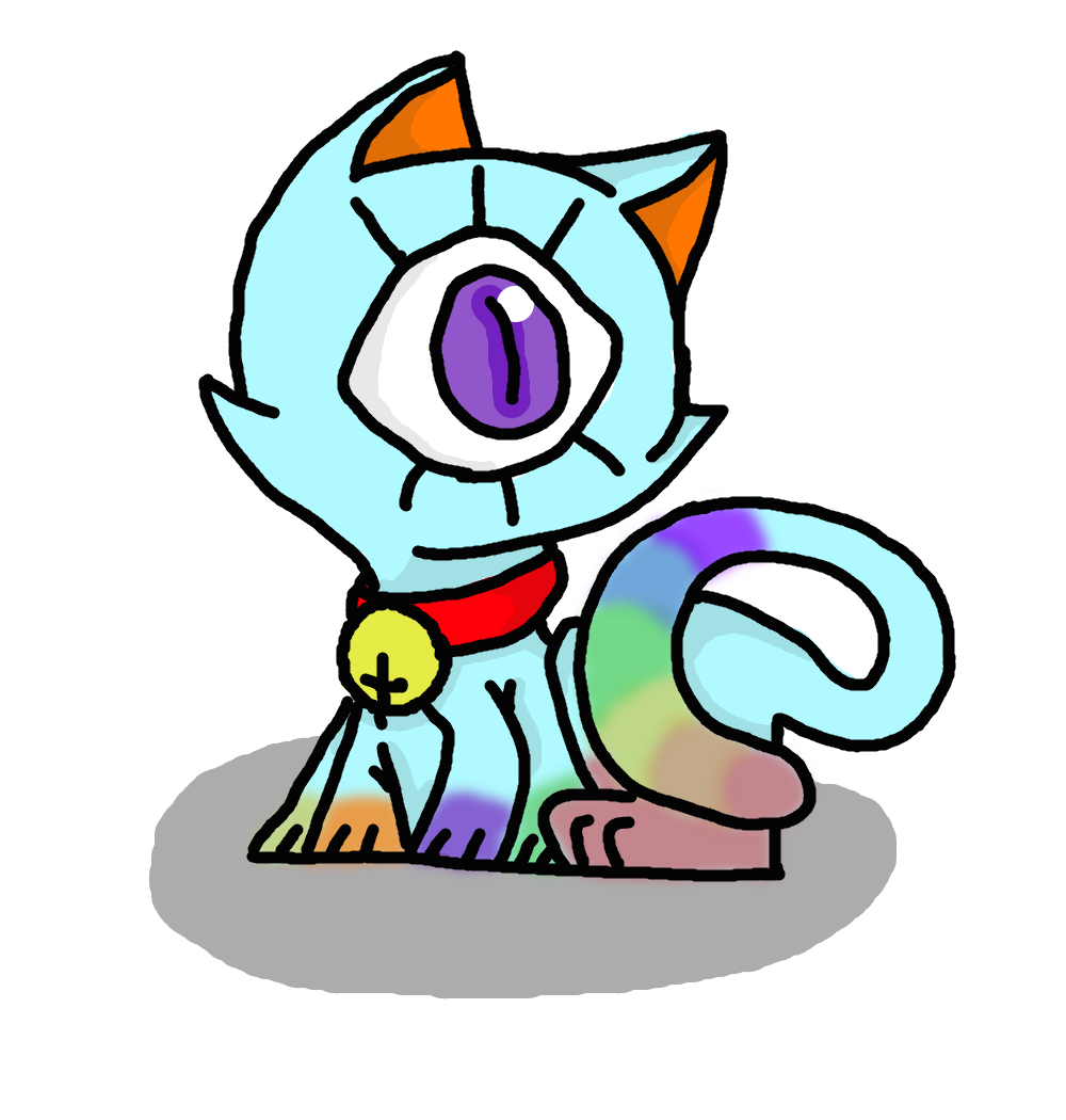 Alien rainbow cat by Lolfurbyscribble on DeviantArt