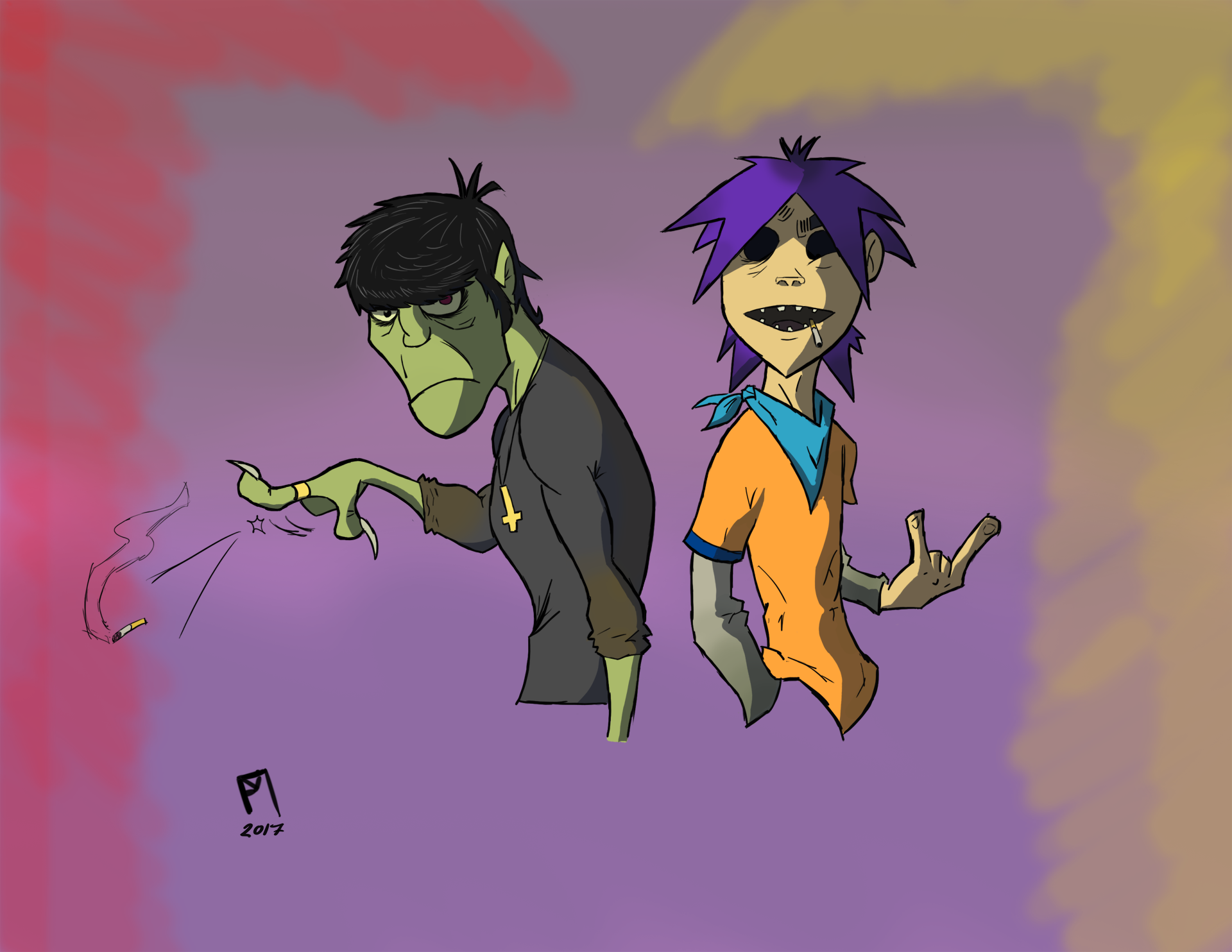 Murdoc and 2D by Kummefryser on DeviantArt