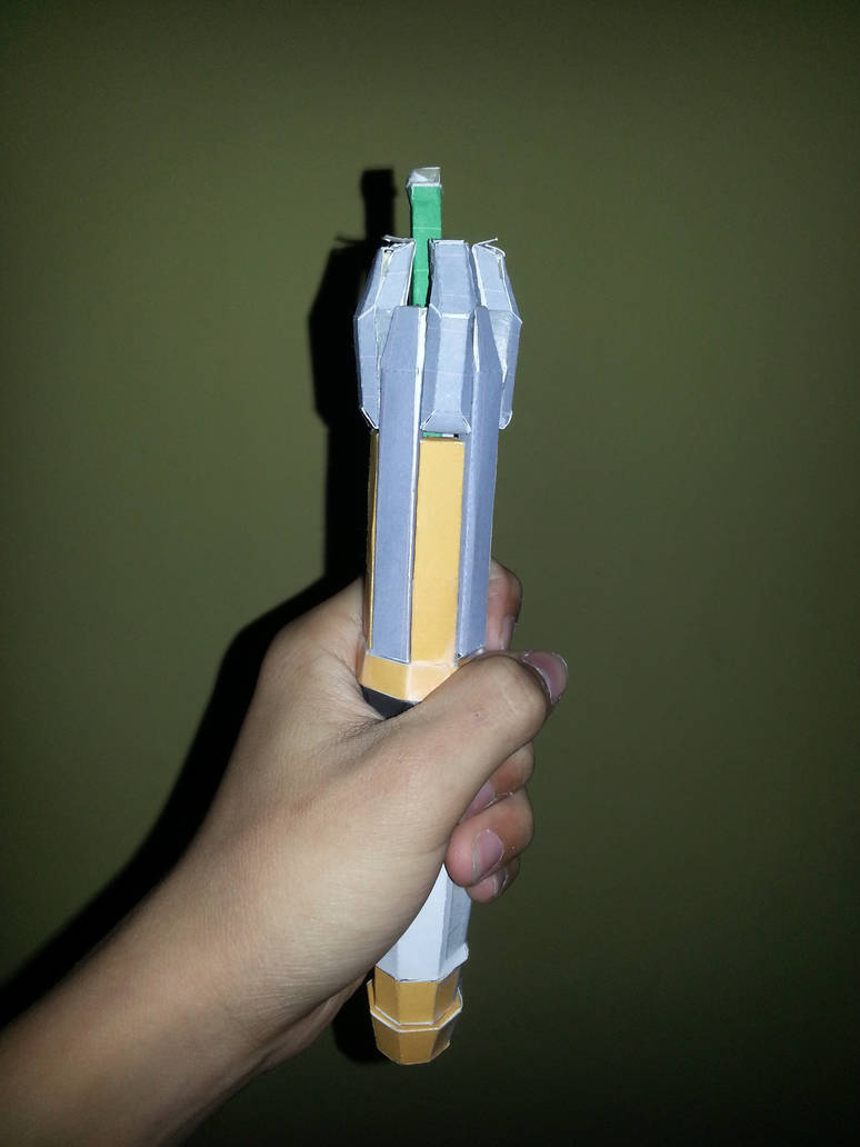 Sonic Screwdriver Papercraft Rechargeable LED 3W Hand Torch, ABS, 3 AA
