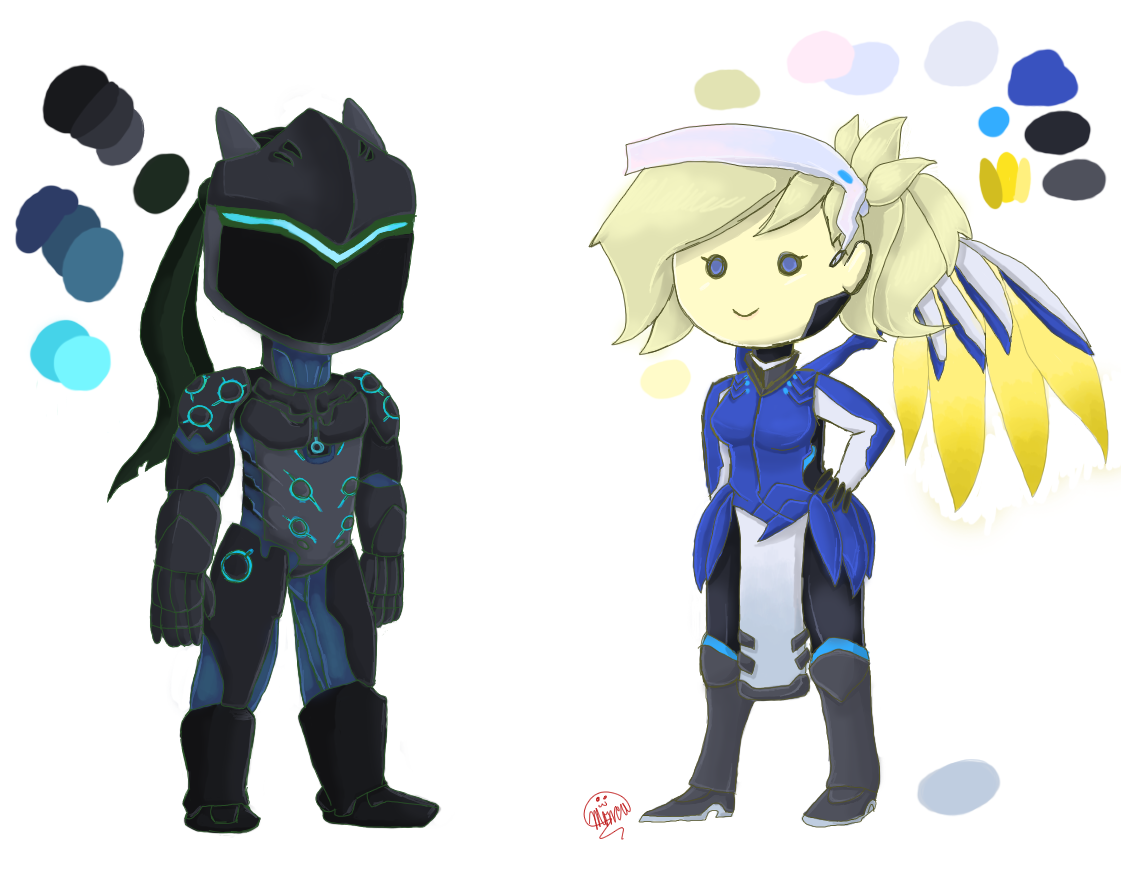 Overwatch genji and mercy by monika555 on DeviantArt