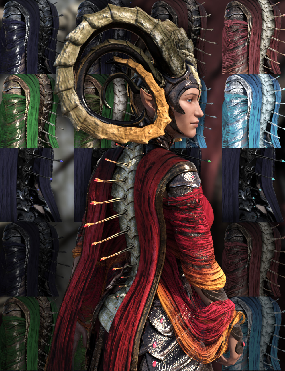 Dragon Empress Spines Freebie by Aarki on DeviantArt