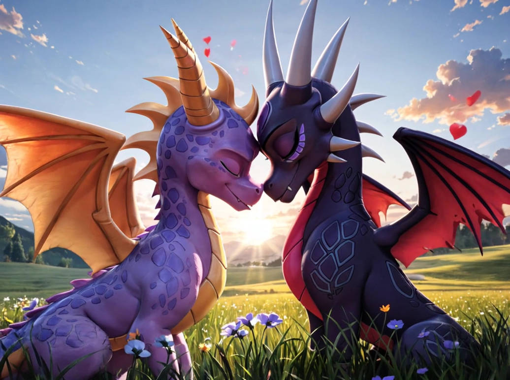 Spyro and Cynder in love(animated,no sound) by Gamerwarg on DeviantArt