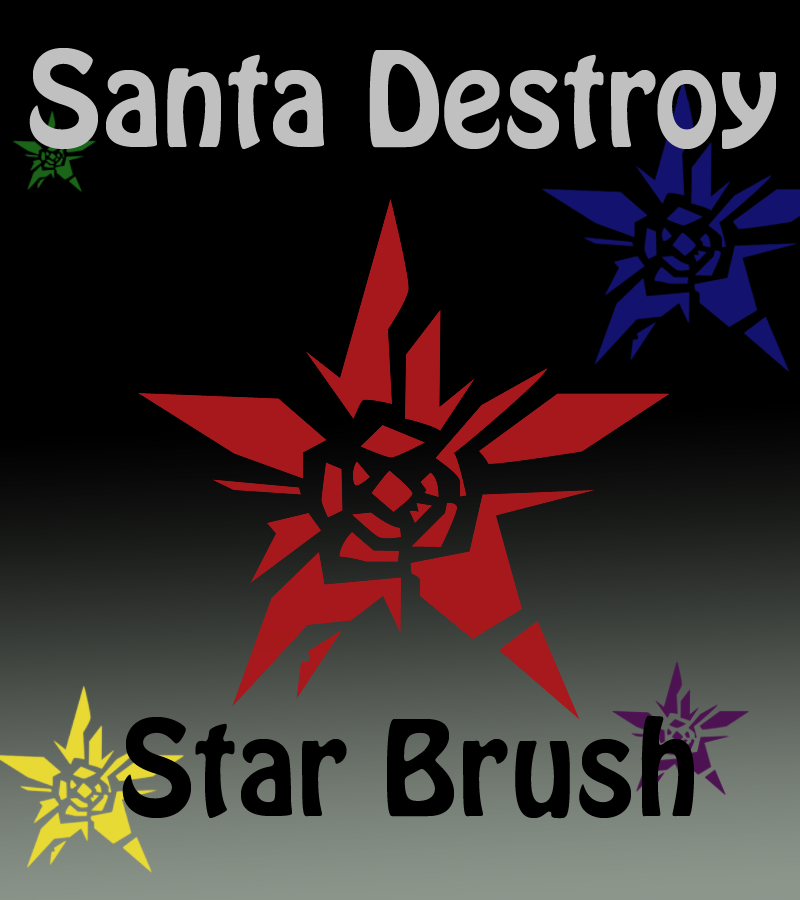 Santa Destroy Star Brush by Ryu-stock on DeviantArt