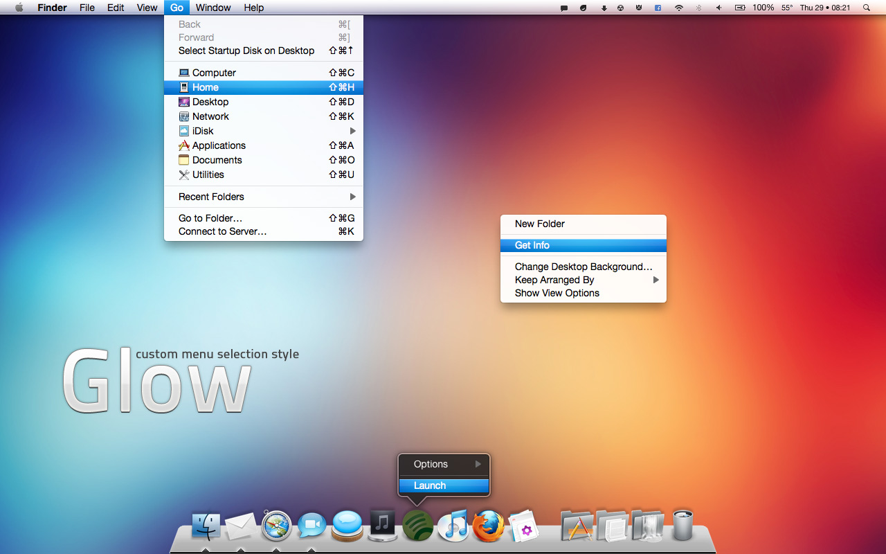 Glow - Menubar Selection Style by pritcee on DeviantArt