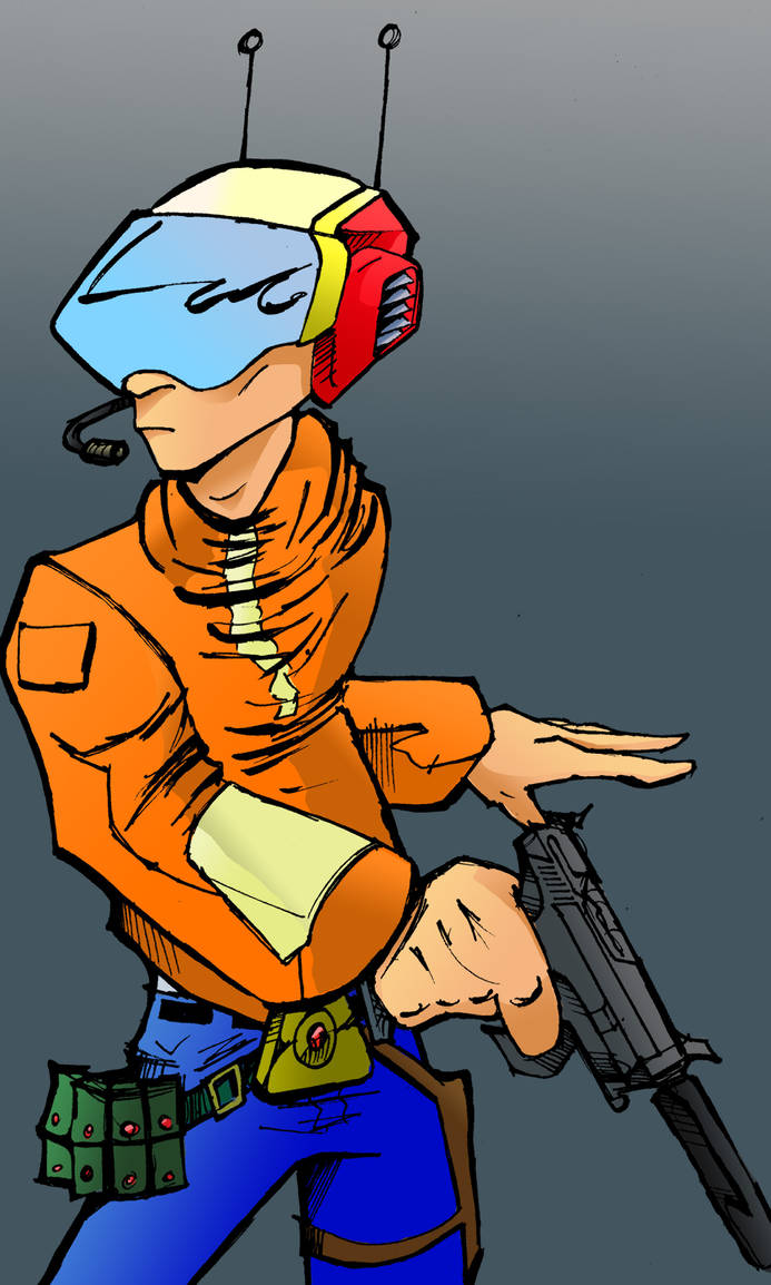 Space guy with a dash of colour. by ComicStumps on DeviantArt