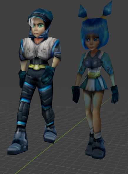 Juno and Vela Jet Force Gemini models by FireFire273 on DeviantArt
