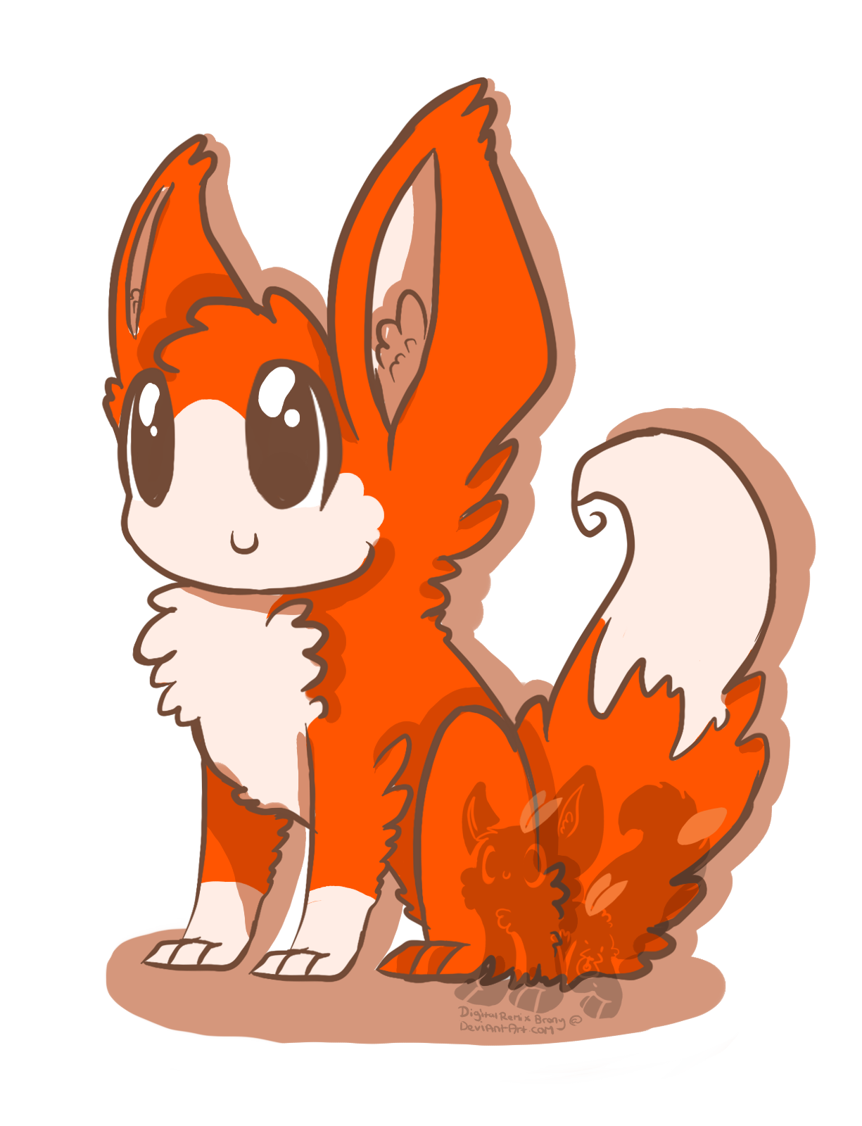 Chibi Fox Lineart by Prince-Lionel on DeviantArt
