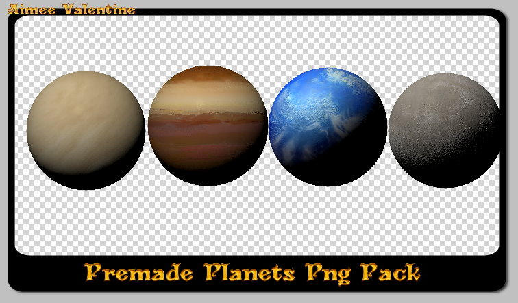 Premade Pack Of Png Planets by LadyValsArt1983 on DeviantArt