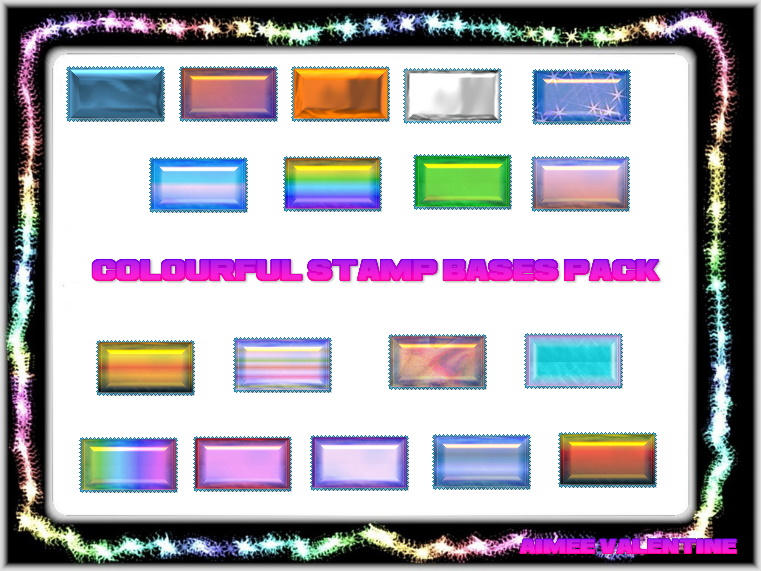 Colourful Stamp Bases Pack by LadyValsArt1983 on DeviantArt