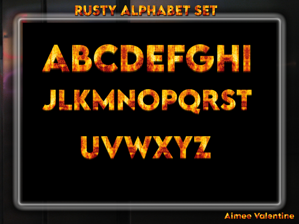 Rusty Alphabet Set by LadyValsArt1983 on DeviantArt