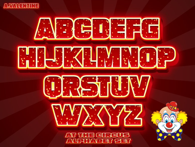 At The Circus Alphabet Set by LadyValsArt1983 on DeviantArt