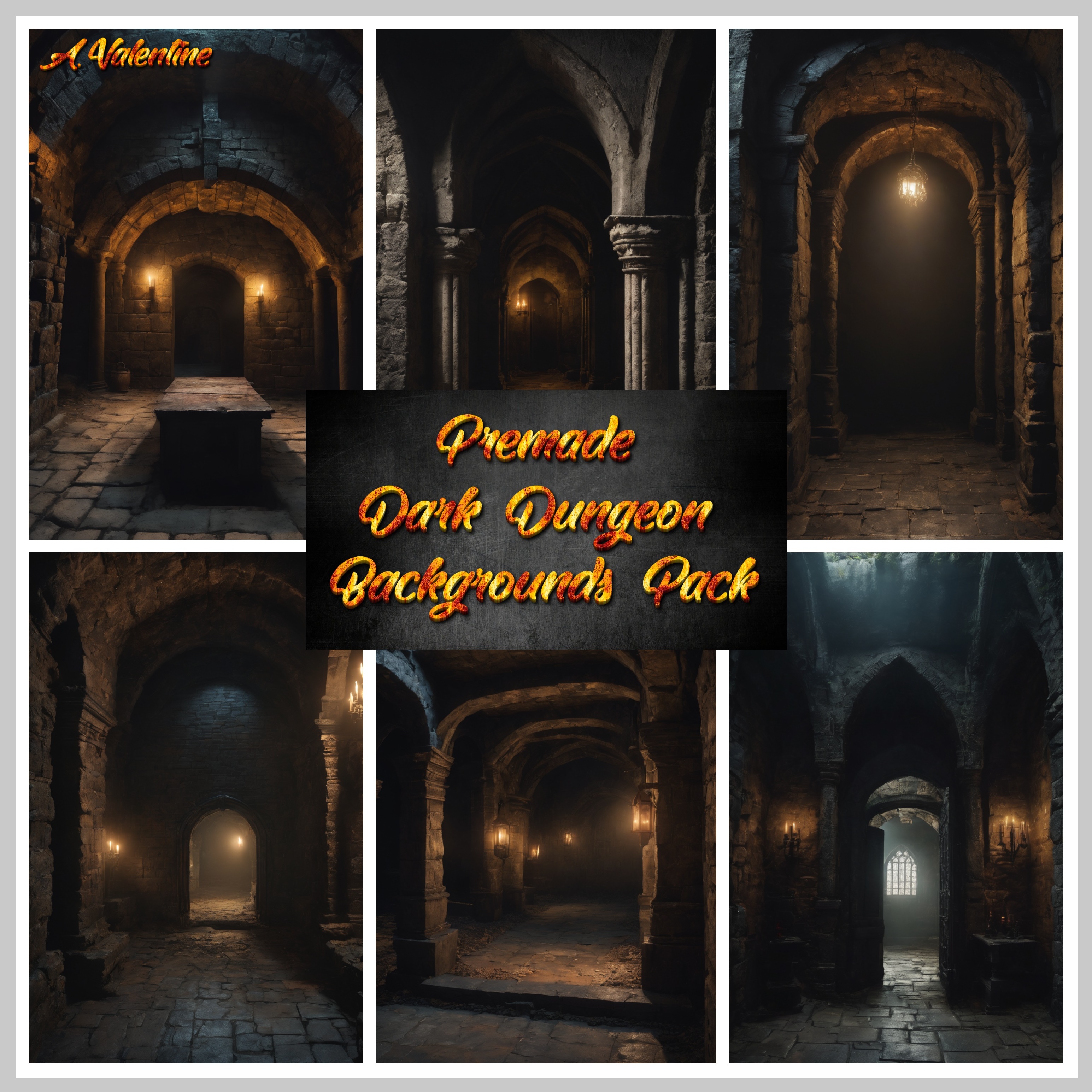 (Premade Dark Dungeon Backgrounds Pack) by LadyValsArt1983 on DeviantArt