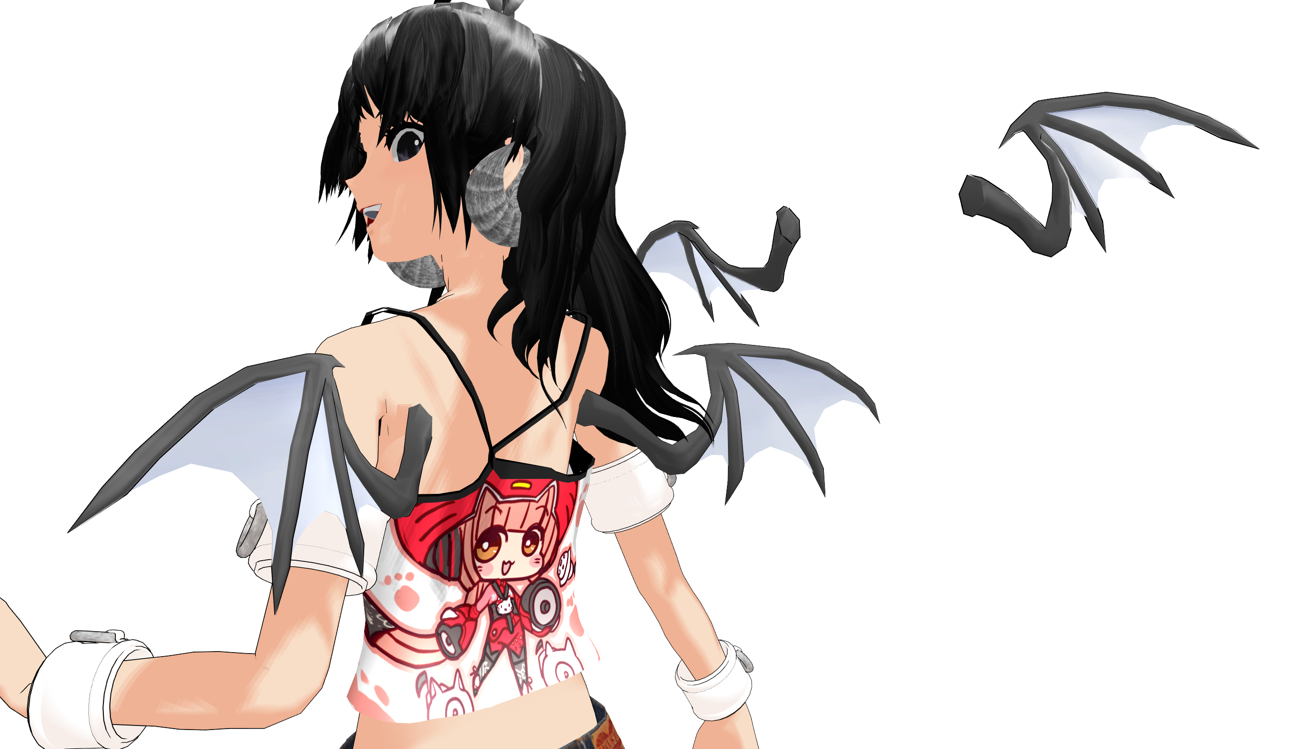 Anime Girl With Dragon Wings