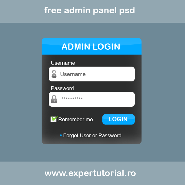 Admin Panel Login FREE PSD by ExperTutorial on DeviantArt